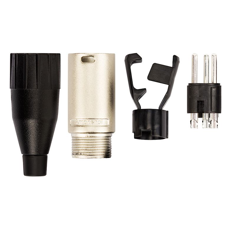 Conector Plug XLR Macho AC3MM – Amphenol - Cirilo Cabos