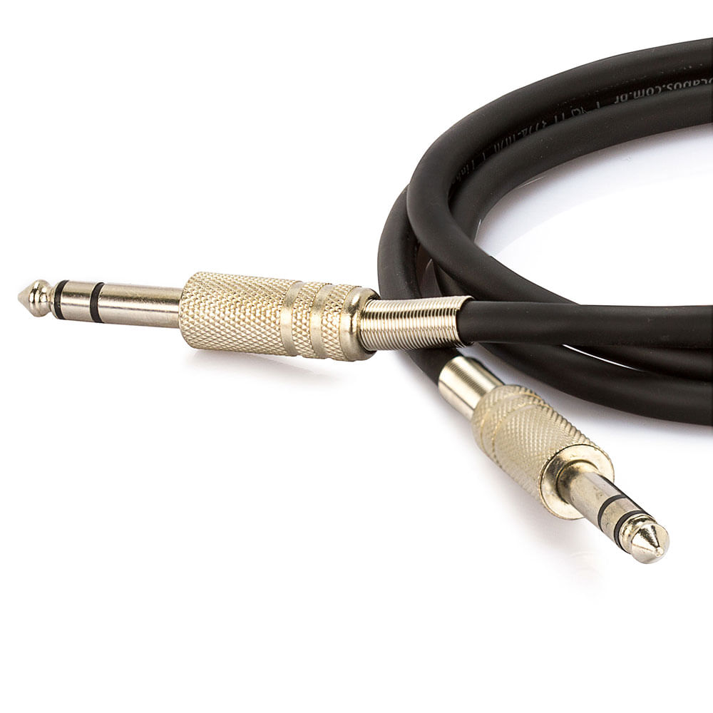 Cabo P10 x P10 Estéreo Blindado - 1 a 50 Metros - Cirilo Cabos