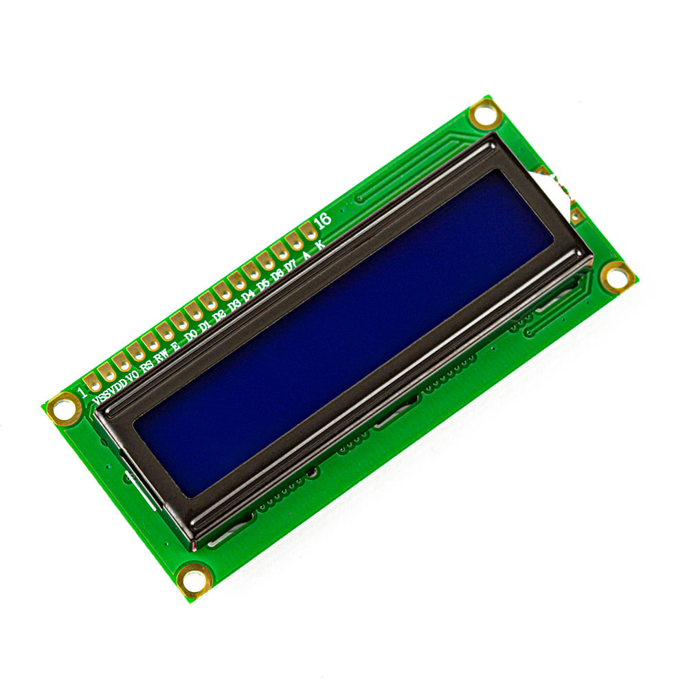 Display LCD 16x2 com Backlight Azul - Robótica Arduíno - Cirilo Cabos