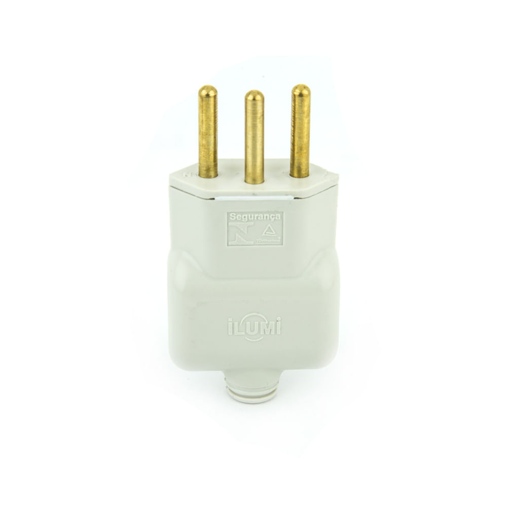 Plug Macho Tomada Elétrica Reto Tripolar 20A Novo Padrão - Cirilo Cabos